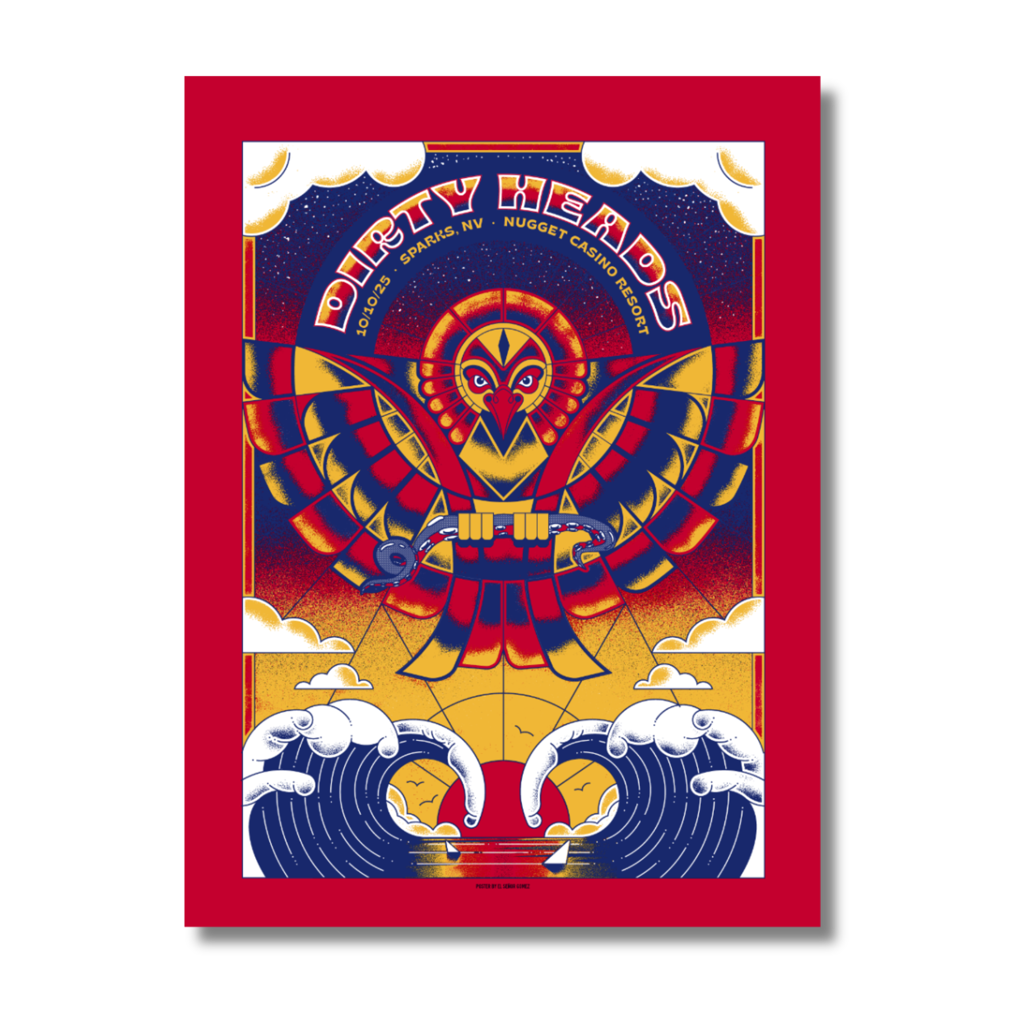 Sparks, NV 10/10/25 Poster by Ivan Gomez (SIGNED FOIL) – Dirty Heads Store